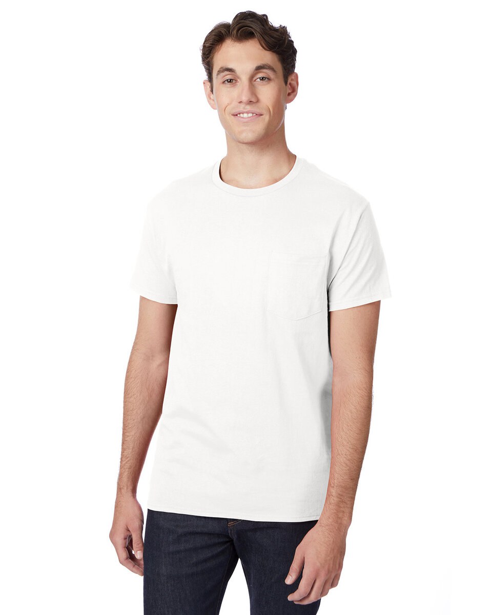 Hanes H5590 - Men's Authentic-T Pocket T-Shirt | Wordans USA